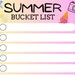 Printable Editable Summer Bucket List Summer Break Bucket - Etsy