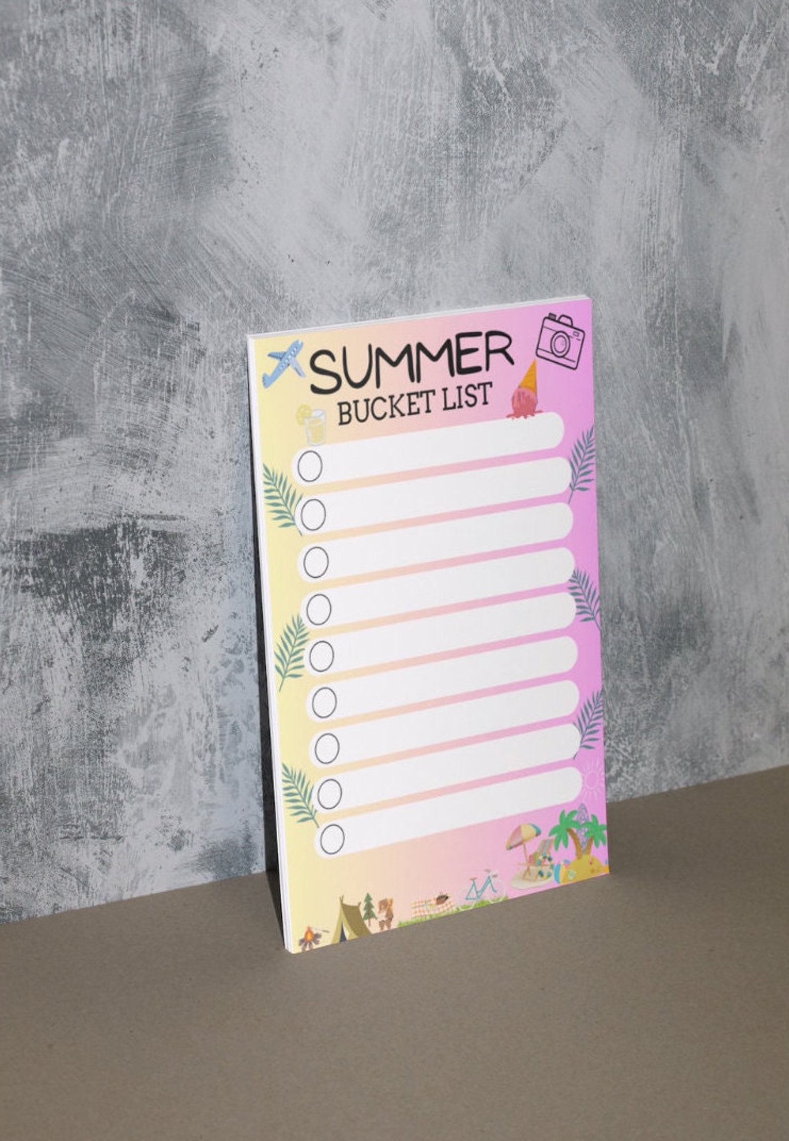 Printable Editable Summer Bucket List Summer Break Bucket - Etsy