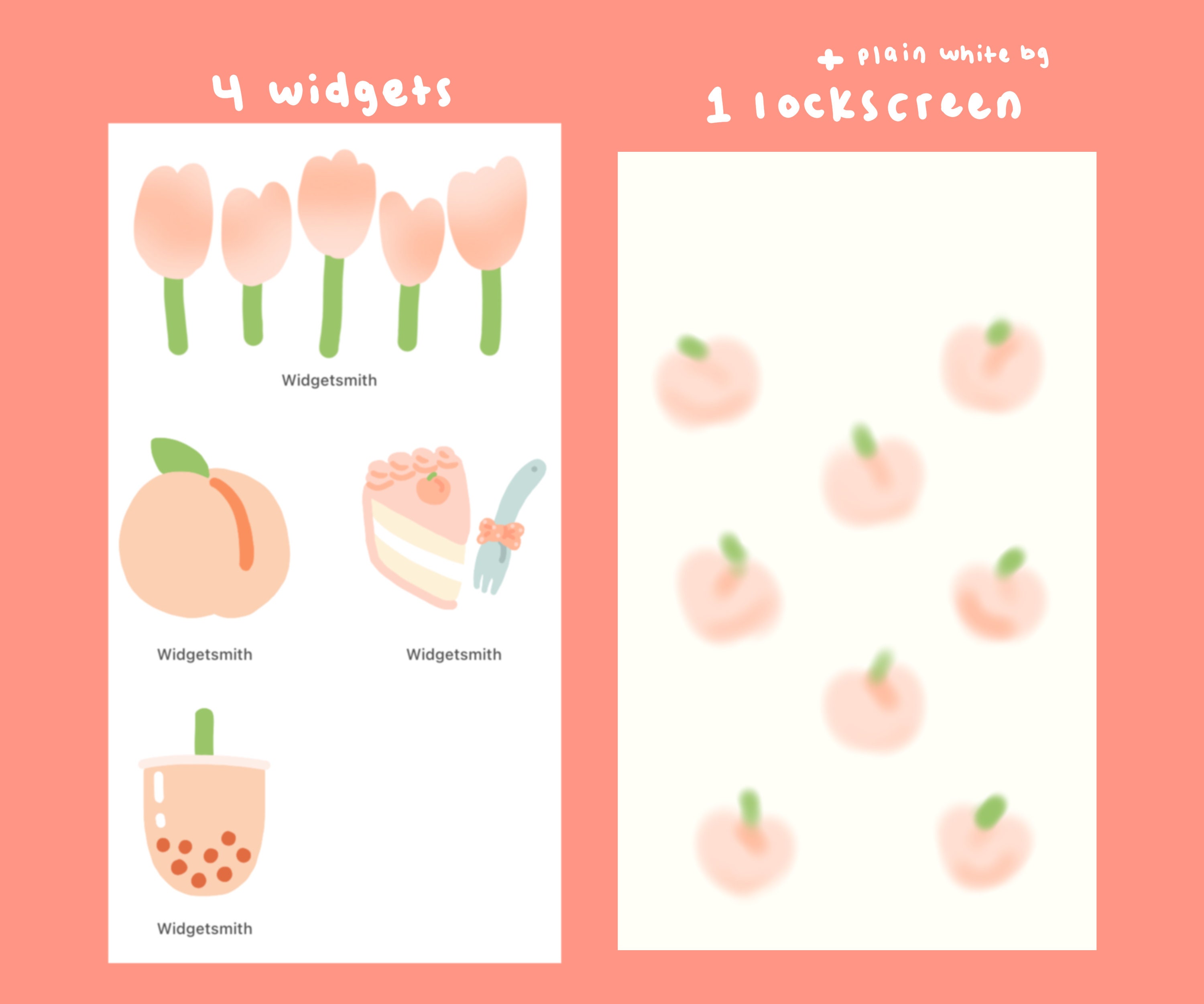 Peach Perfect Icon Pack for Ios & Android, Handdrawn Aesthetic Icons ...