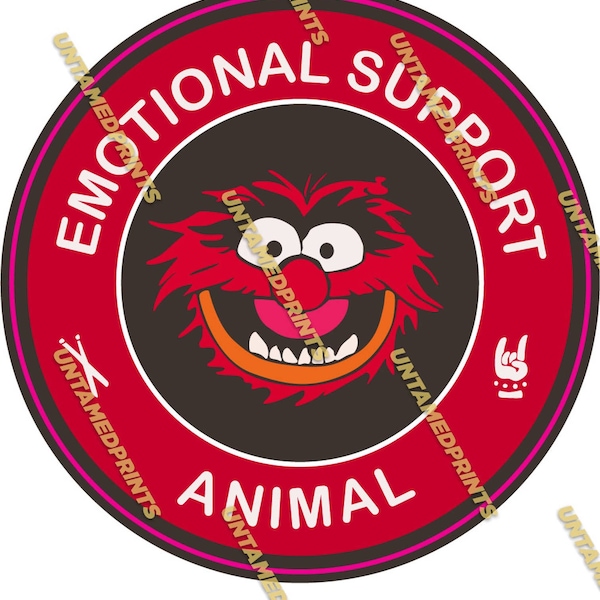 Emotional Support Animal Sticker - Etsy