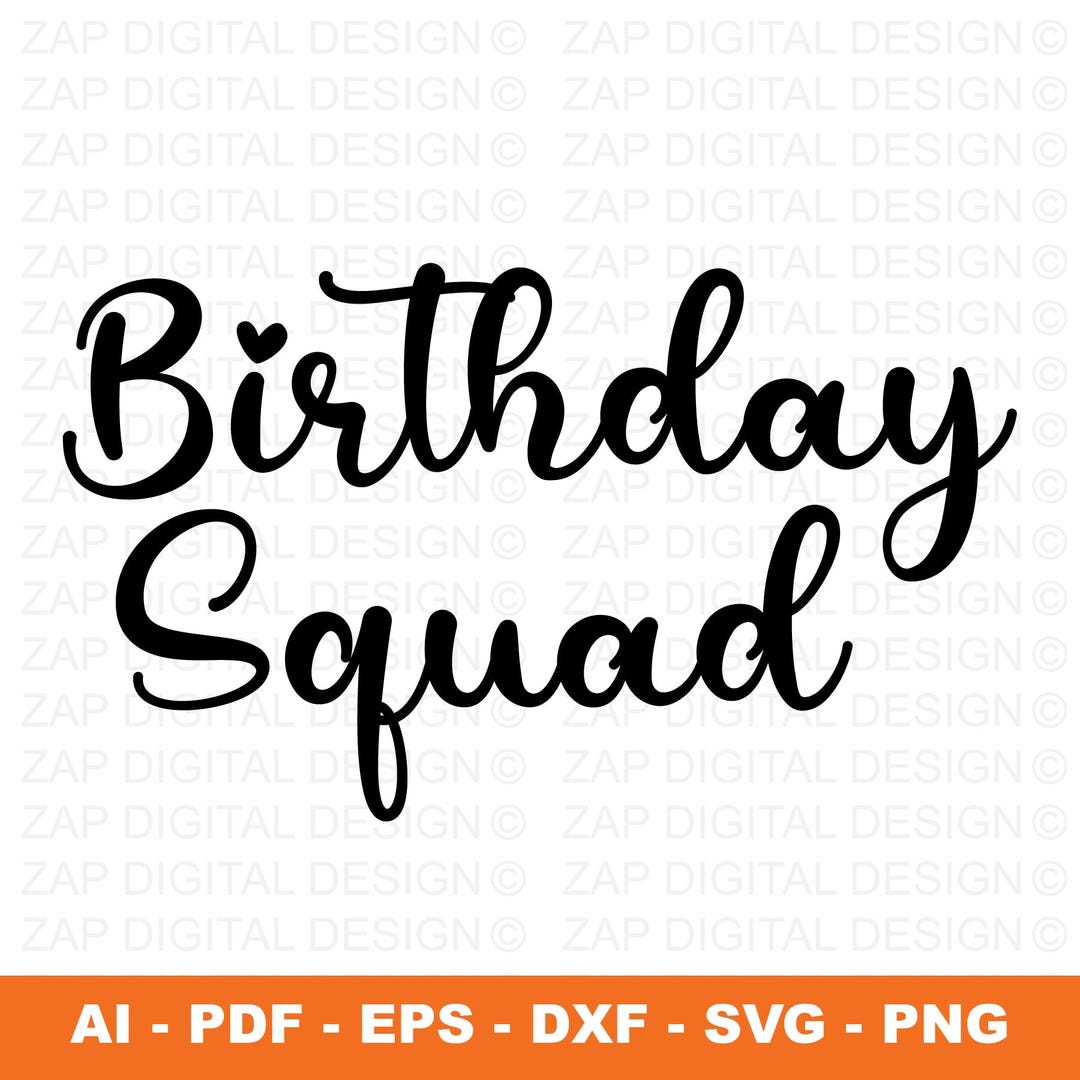 Birthday Sassy Squad Art I Birthday Party Crew Art I Birthday Squad ...