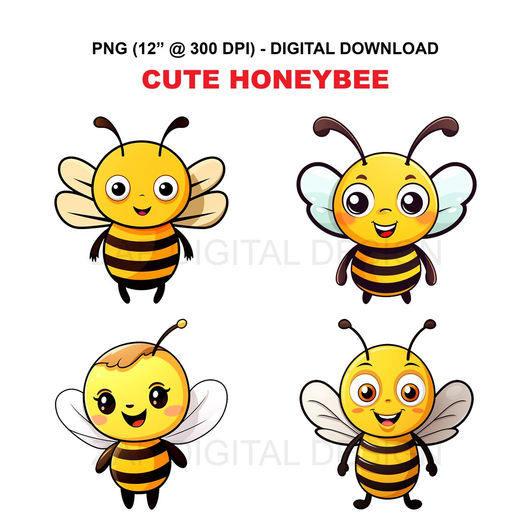 Honey Bee Sticker, Honey Bee Decals, Honey Bee Sublimation, Tiny Bee ...