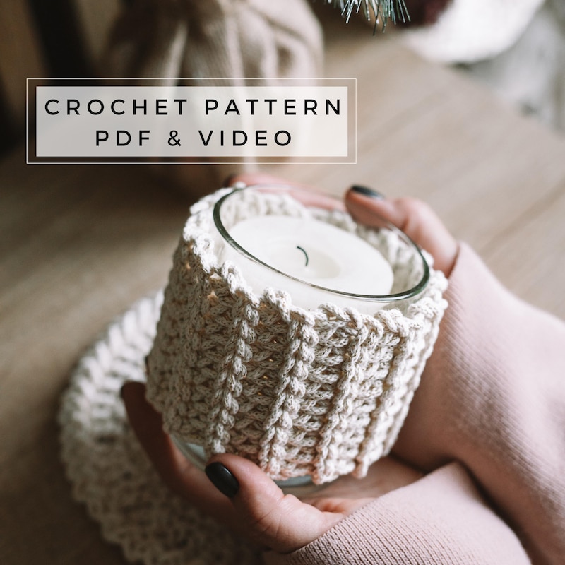 Candle Cozy Pattern Crochet - Etsy