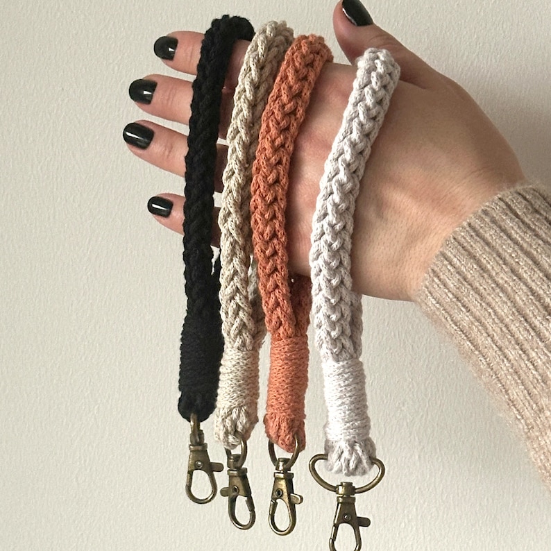 Crochet Boho Keychain Crochet Keychain Wristlet Crochet Key Fob Crochet ...