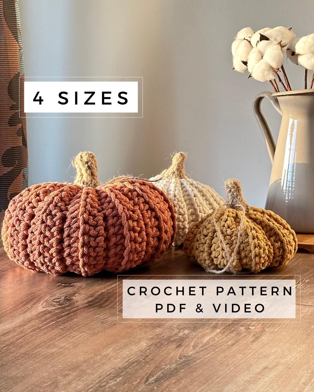 Crochet Pumpkins Pattern: Fall Thanksgiving Decor (PDF) - Etsy