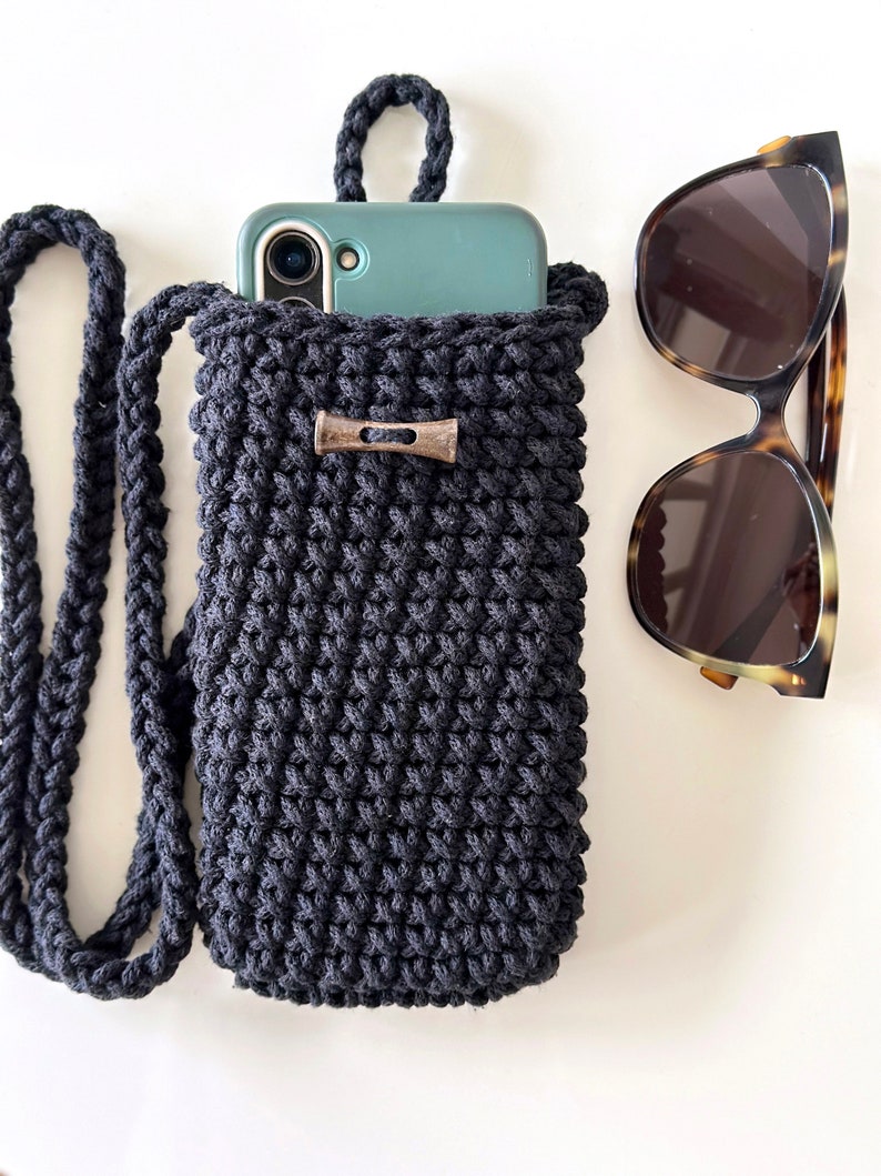 Crochet Phone Bag PATTERN - Crochet Phone Holder Pattern - Crochet Cell ...