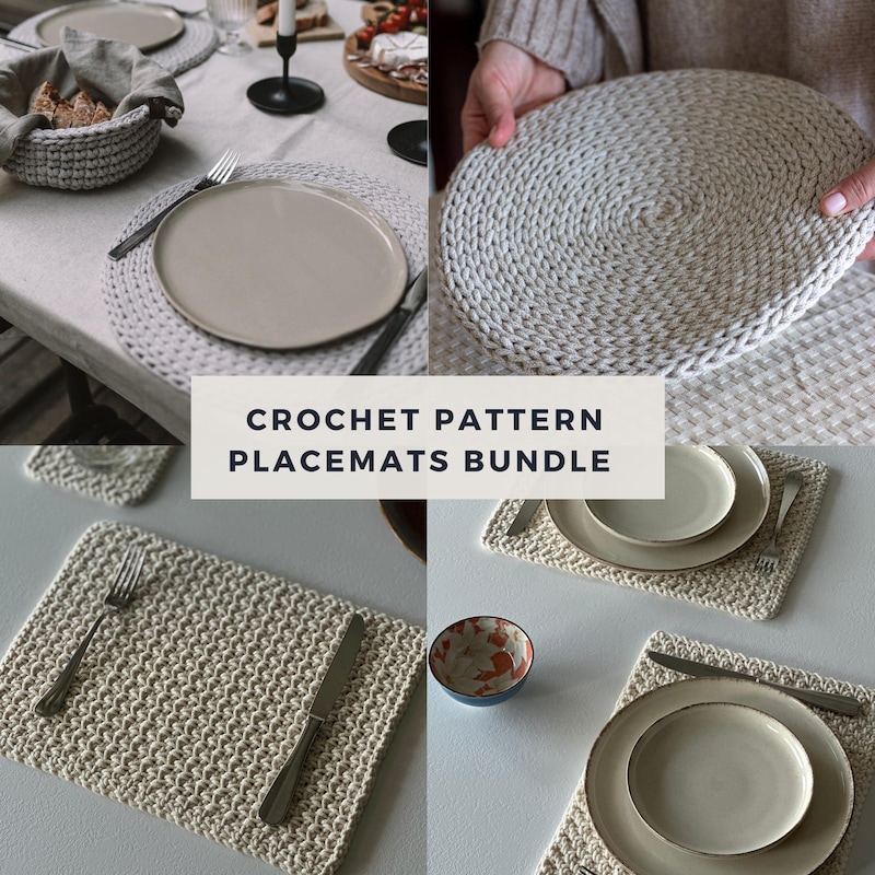 Table Set Crochet Pattern - Etsy