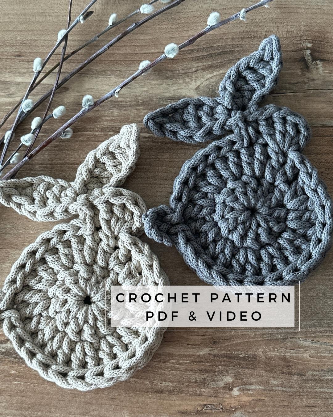Crochet Easter Bunny Coaster Pattern: Beginner Spring Table Decor (PDF ...