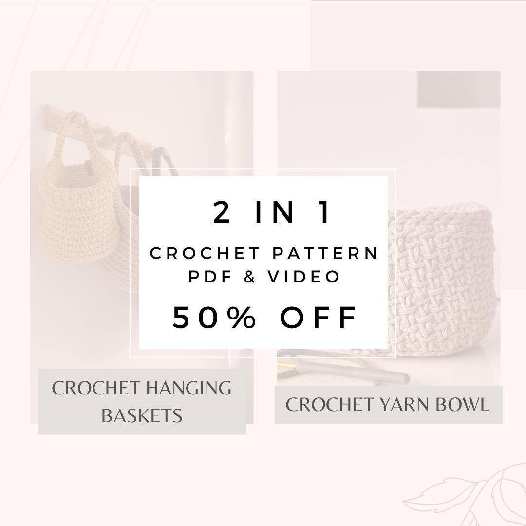 Crochet Pattern PDF Set 2 in 1 - Crochet Yarn Bowl Pattern | Сrochet ...