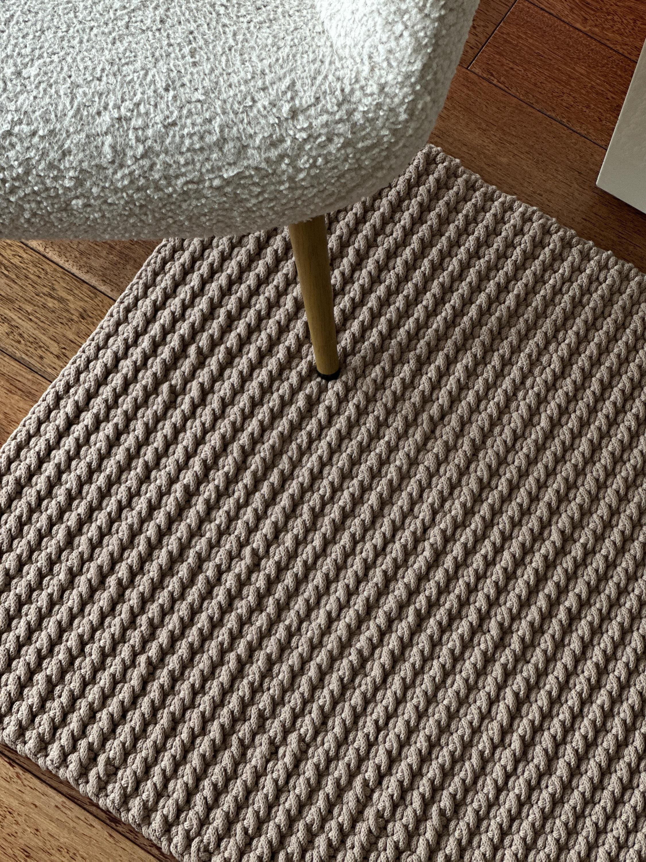 Crochet Rug PATTERN for Beginners - Modern Rectangular Rug - PDF ...