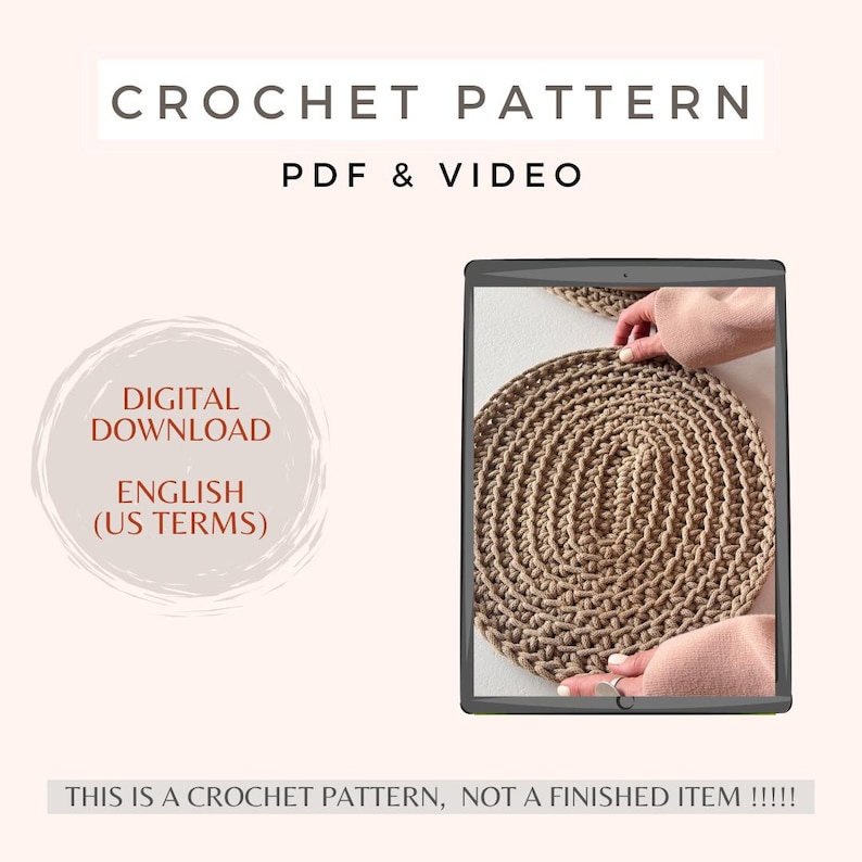 Oval Crochet Placemat Pattern PDF, Crochet Table Mat, Braided Cotton ...