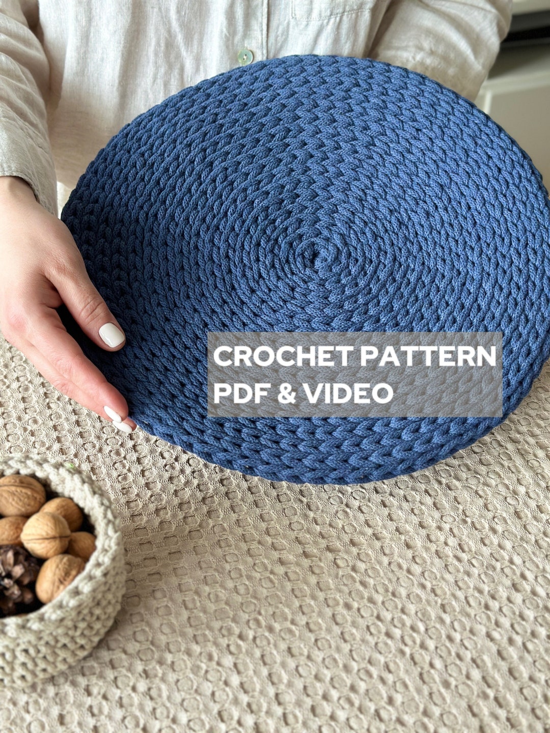 Crochet Round Placemat Pattern: Beginner Wedding Table Decor (PDF) - Etsy