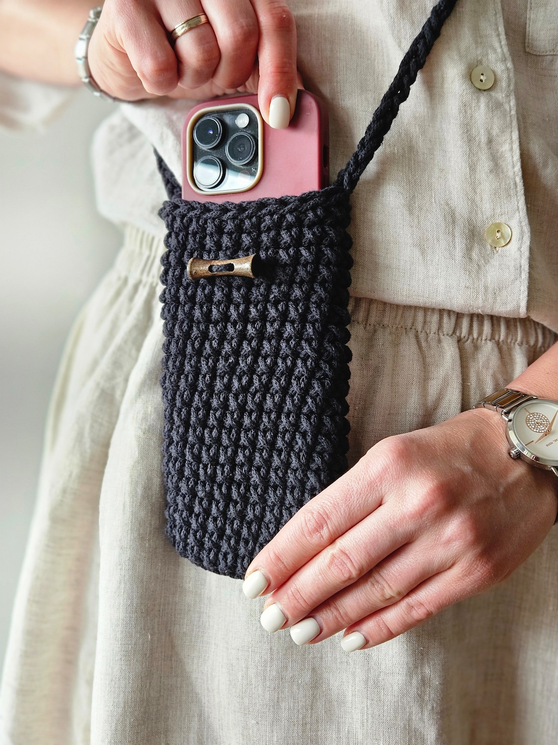 Crochet Phone Bag PATTERN Crochet Phone Holder Pattern Crochet Cell ...