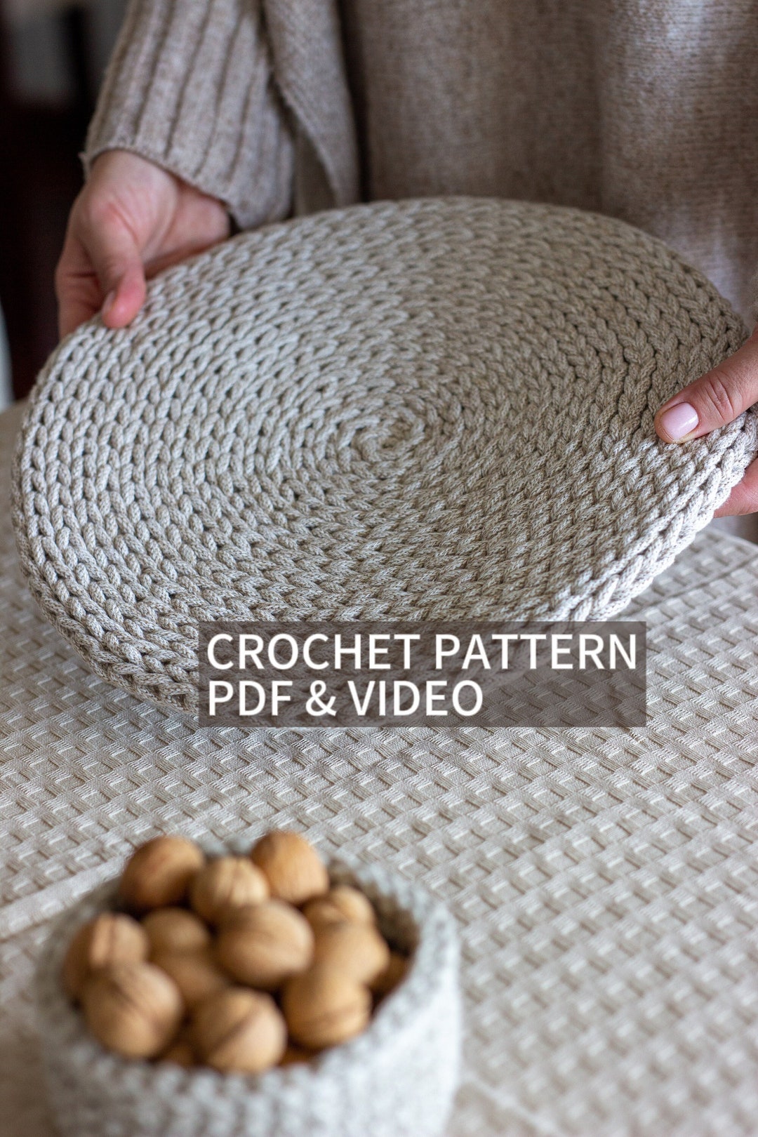 Crochet Round Placemat Pattern: Beginner-friendly PDF (video Tutorial ...