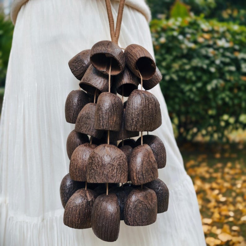 Handmade Fruit Shell Rattle Natural Nut Shell Shaker Meditation Sound ...