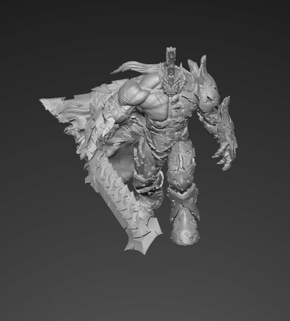 Orc Warlord Monsters STL Model 3D Printable | Etsy