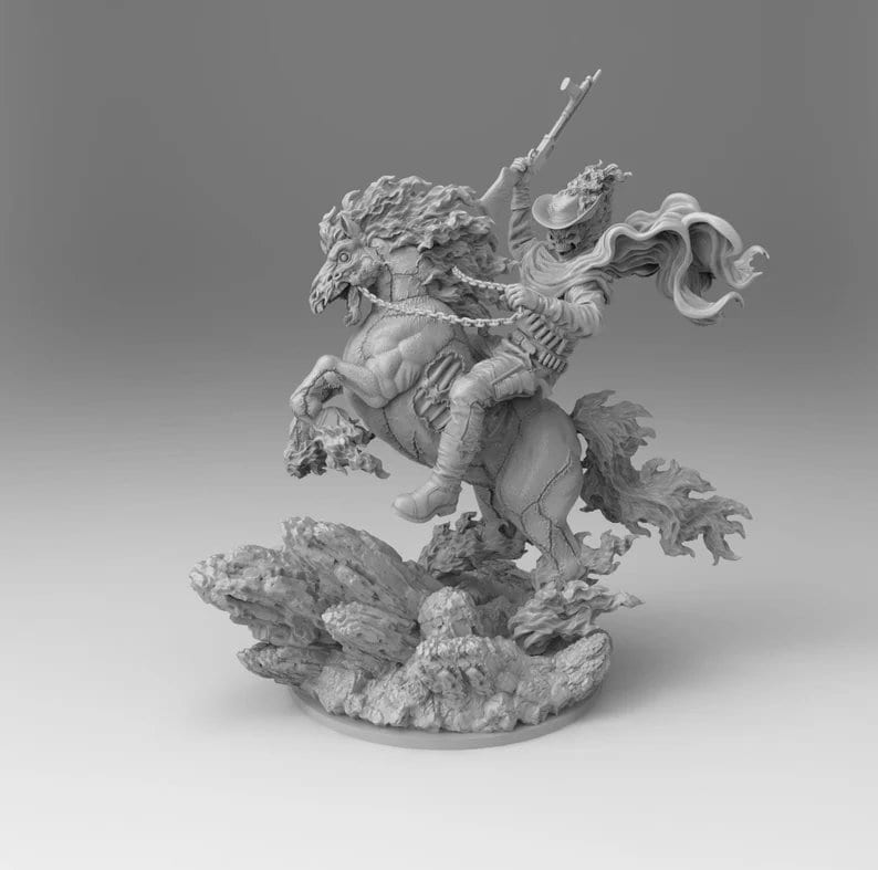 Ghost Rider - Cowboy | Ghost Rider | STL Model | 3D Printable - Etsy