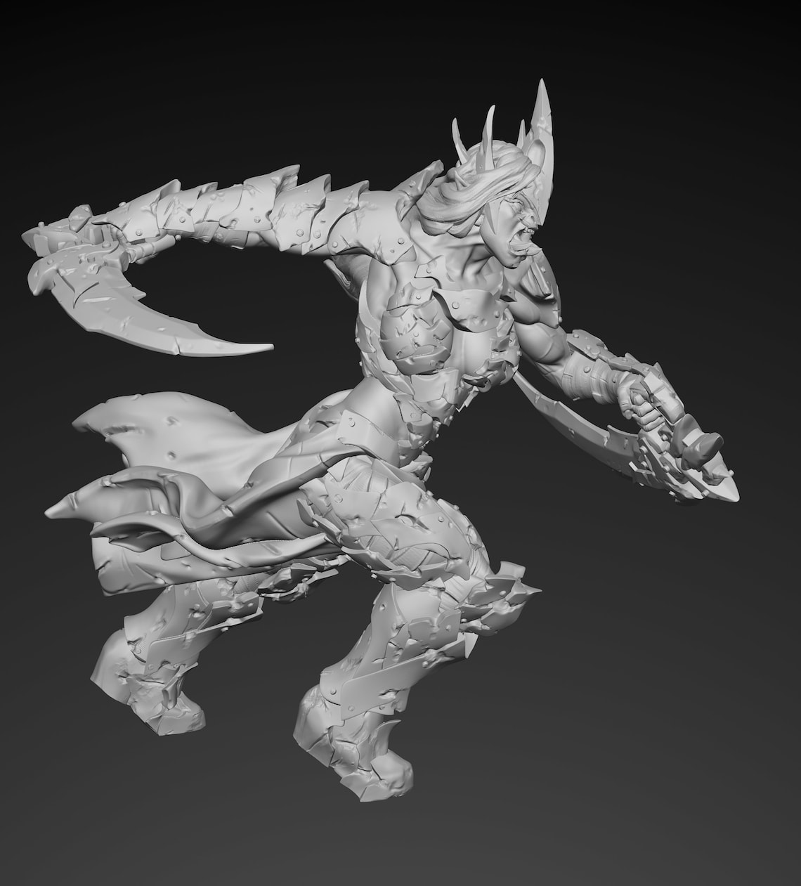 Orc Queen V2 Miniatures STL Model 3D Printable - Etsy
