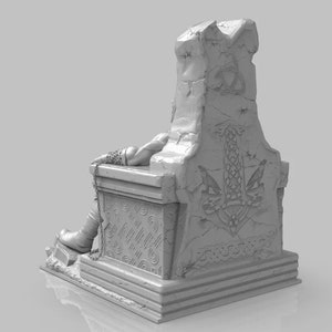 Kratos Sitting on Throne God of War STL Model 3D - Etsy Denmark