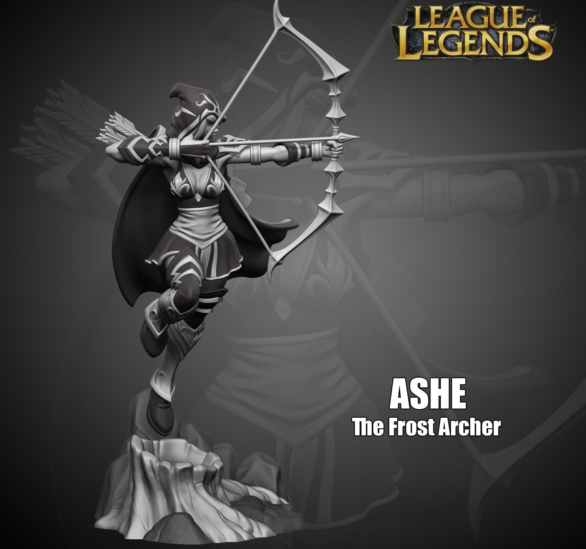 Ashe Miniature League of Legends STL Model 3D Printable - Etsy