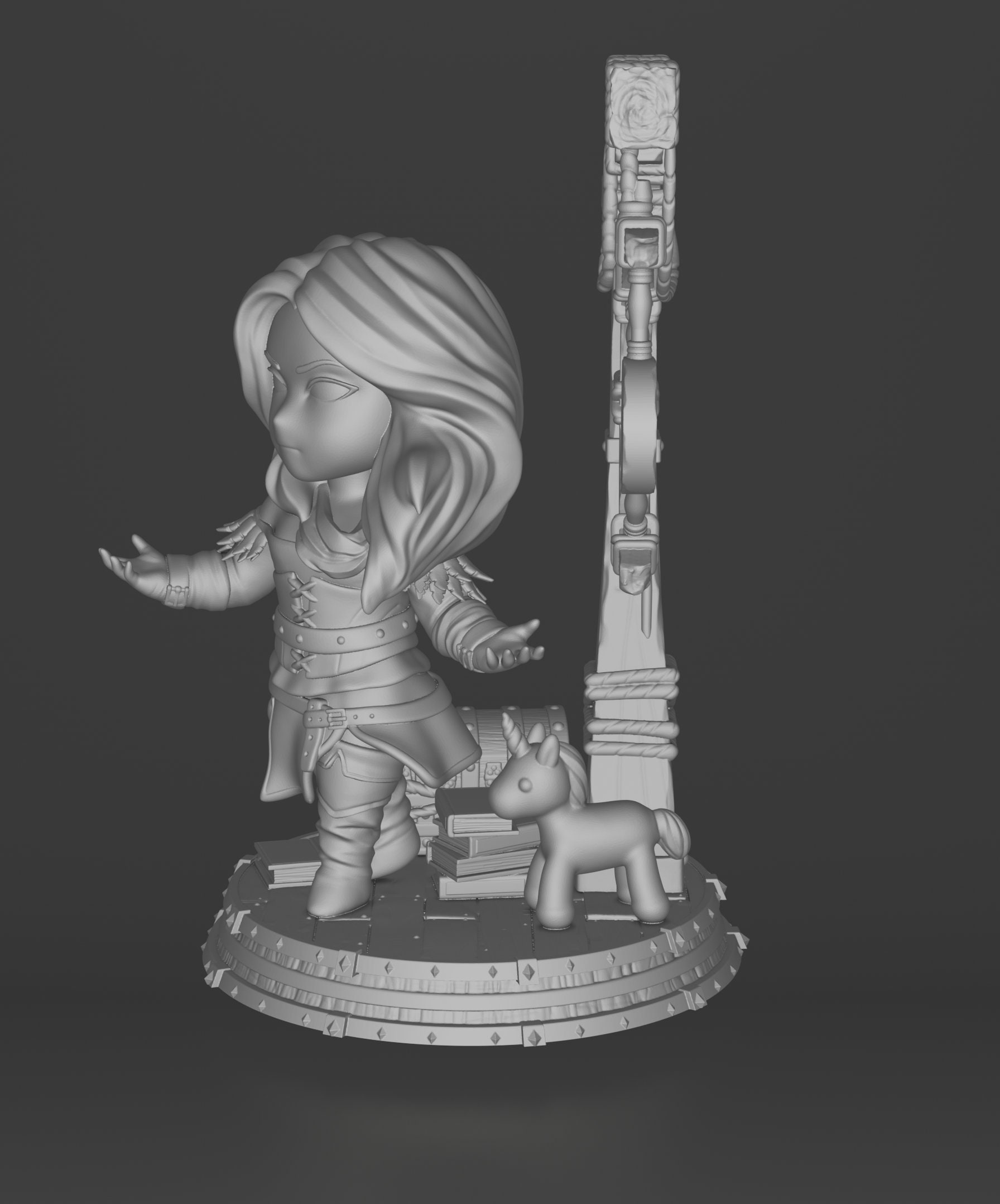 Yennefer Chibi the Witcher STL Model 3D Printable - Etsy