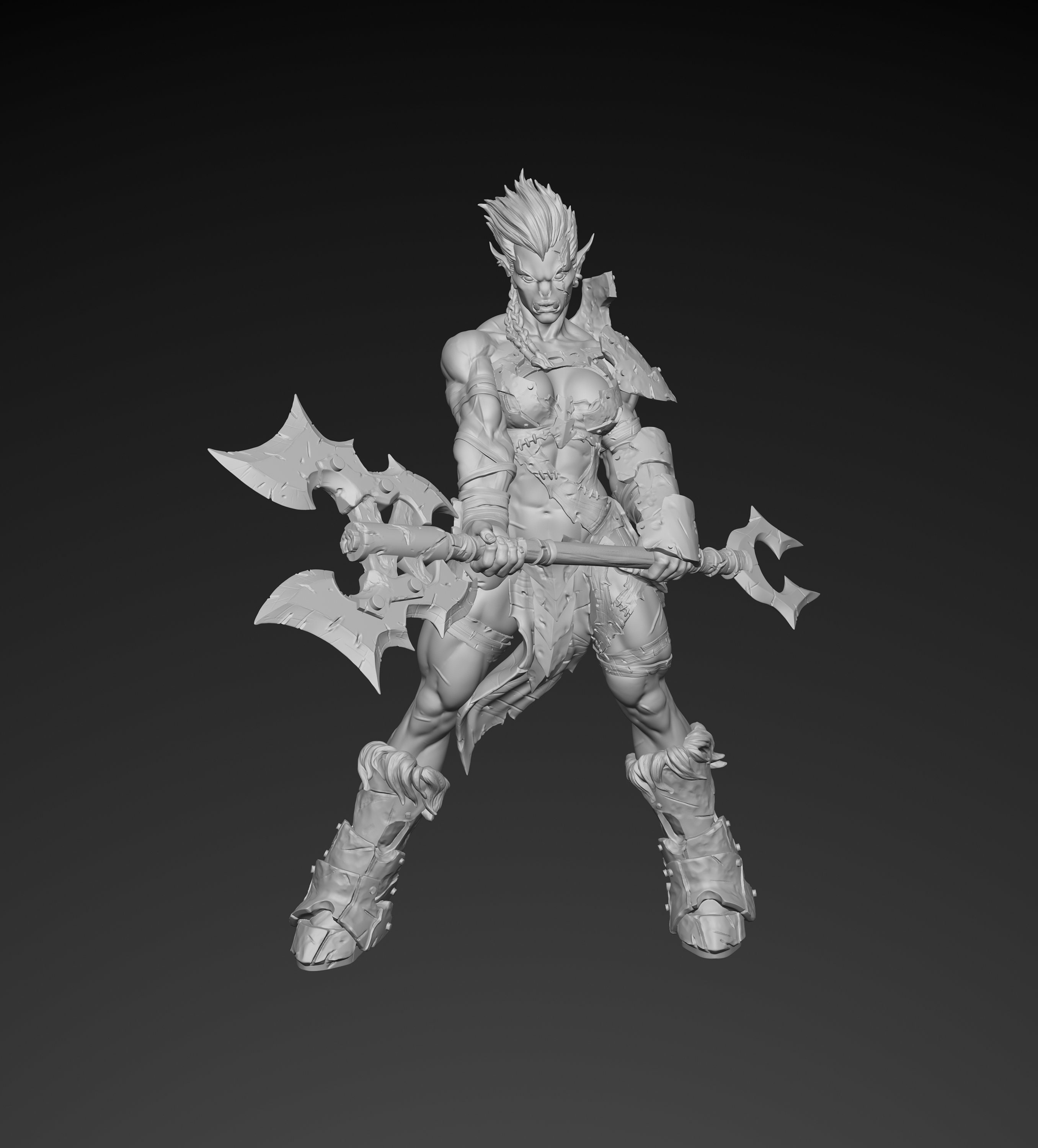 Orc Female Champion Miniatures STL Model 3D Printable - Etsy