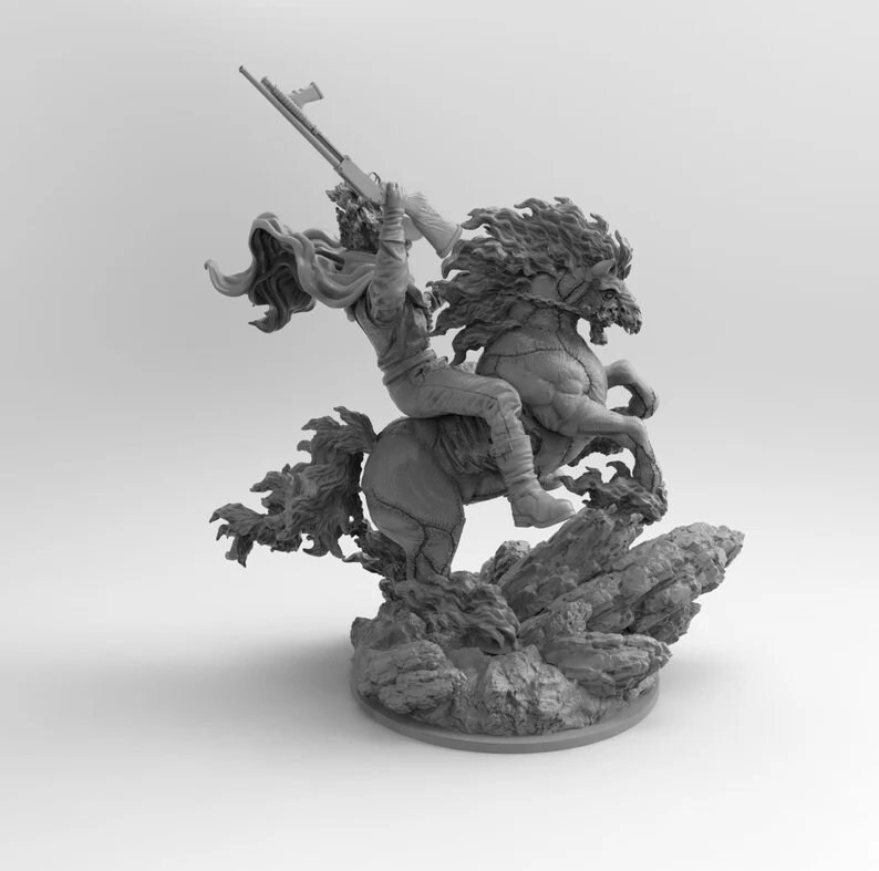 Ghost Rider - Cowboy | Ghost Rider | STL Model | 3D Printable - Etsy
