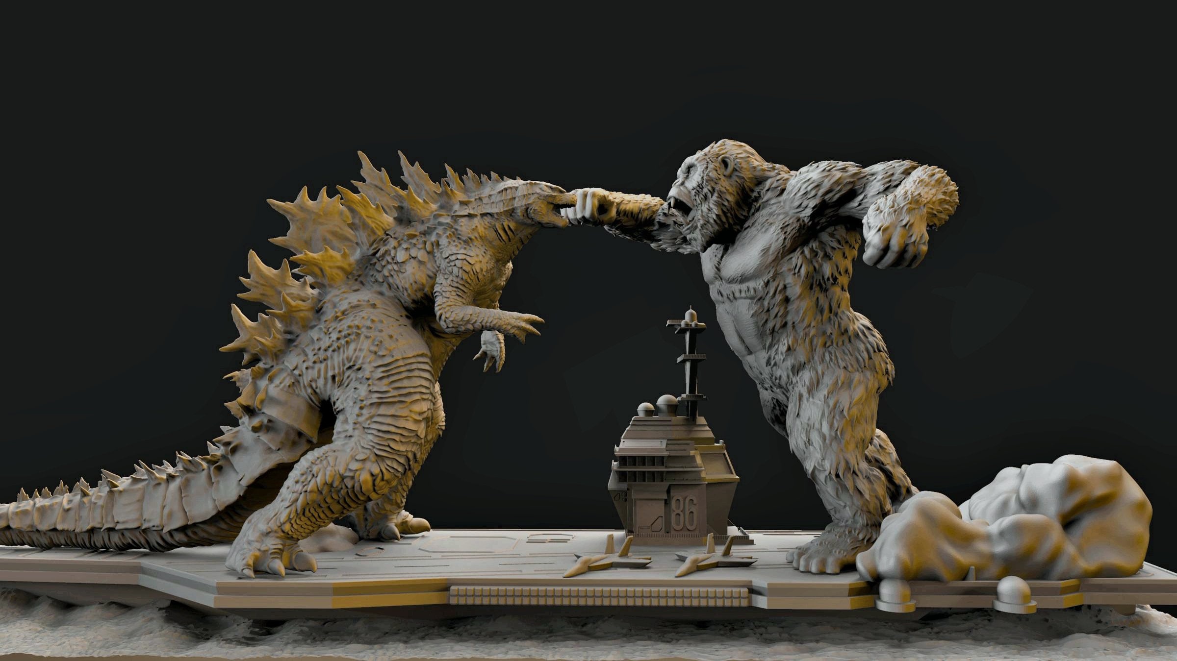 Godzilla Vs King Kong | Kaiju | STL Model | 3D Printable - Etsy