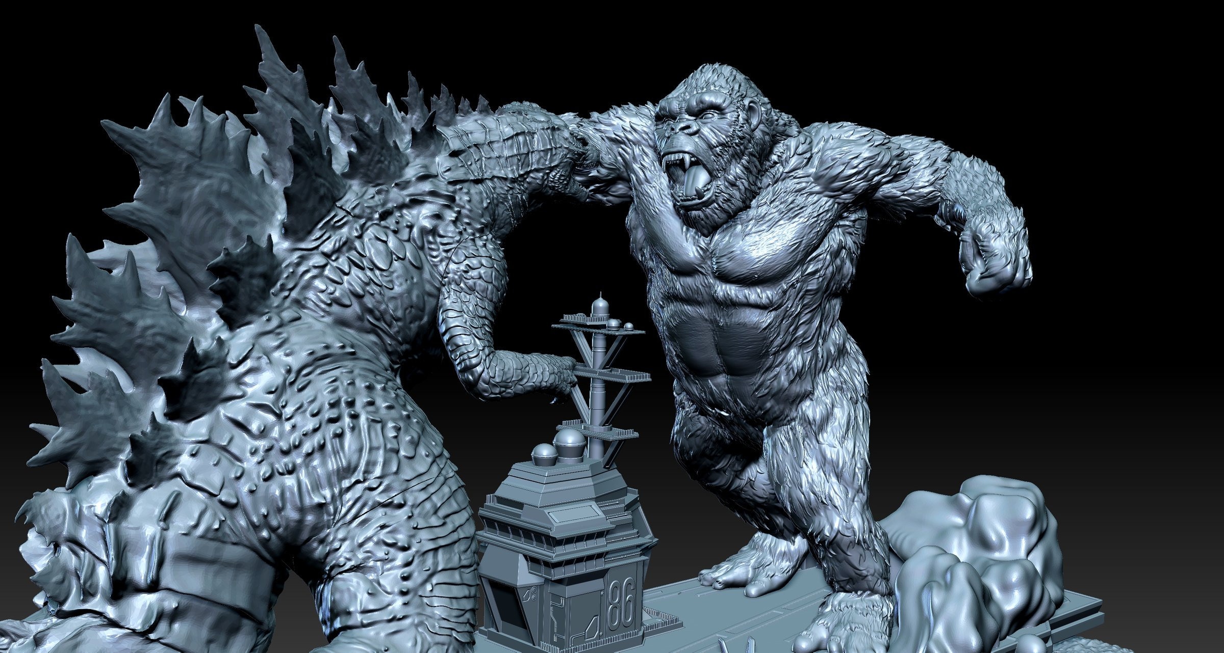 Godzilla Vs King Kong | Kaiju | STL Model | 3D Printable - Etsy
