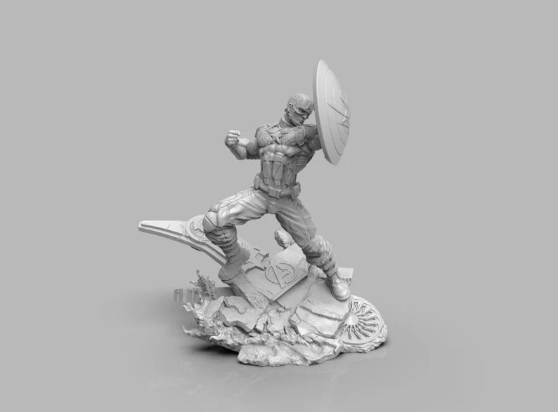 Captain America Shield Marvel STL Model 3D Printable - Etsy