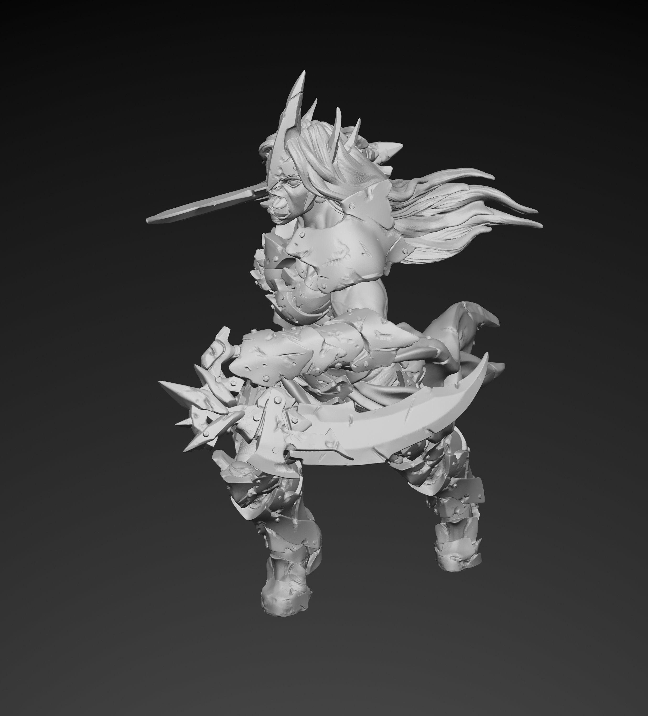Orc Queen V2 Miniatures STL Model 3D Printable - Etsy
