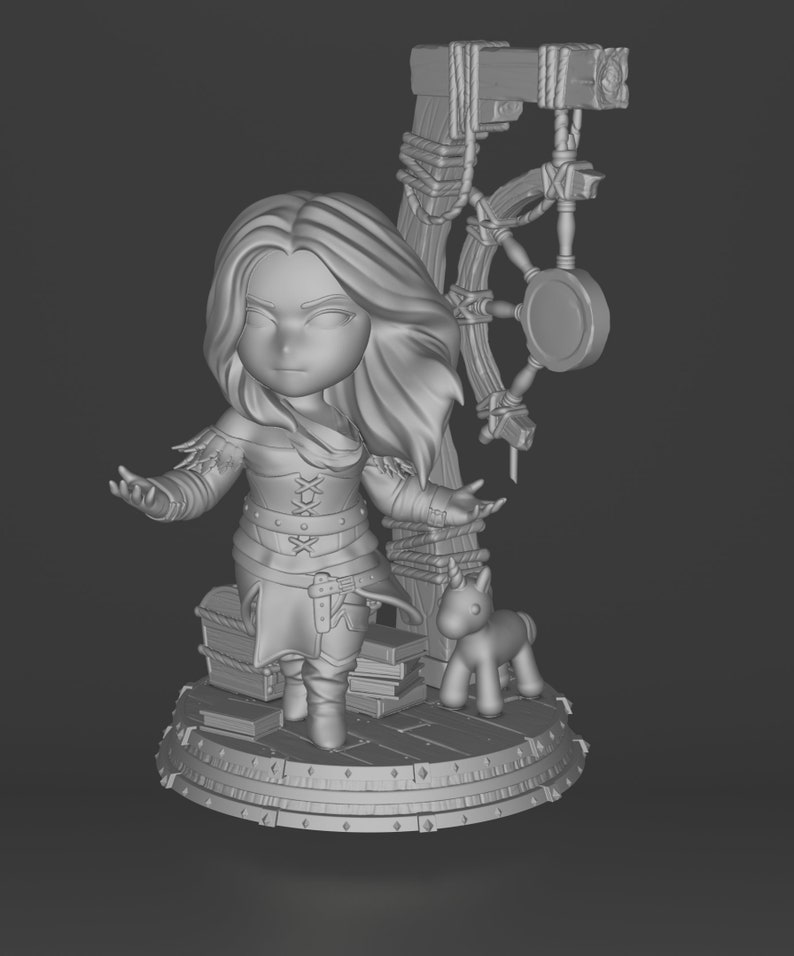 Yennefer Chibi the Witcher STL Model 3D Printable - Etsy