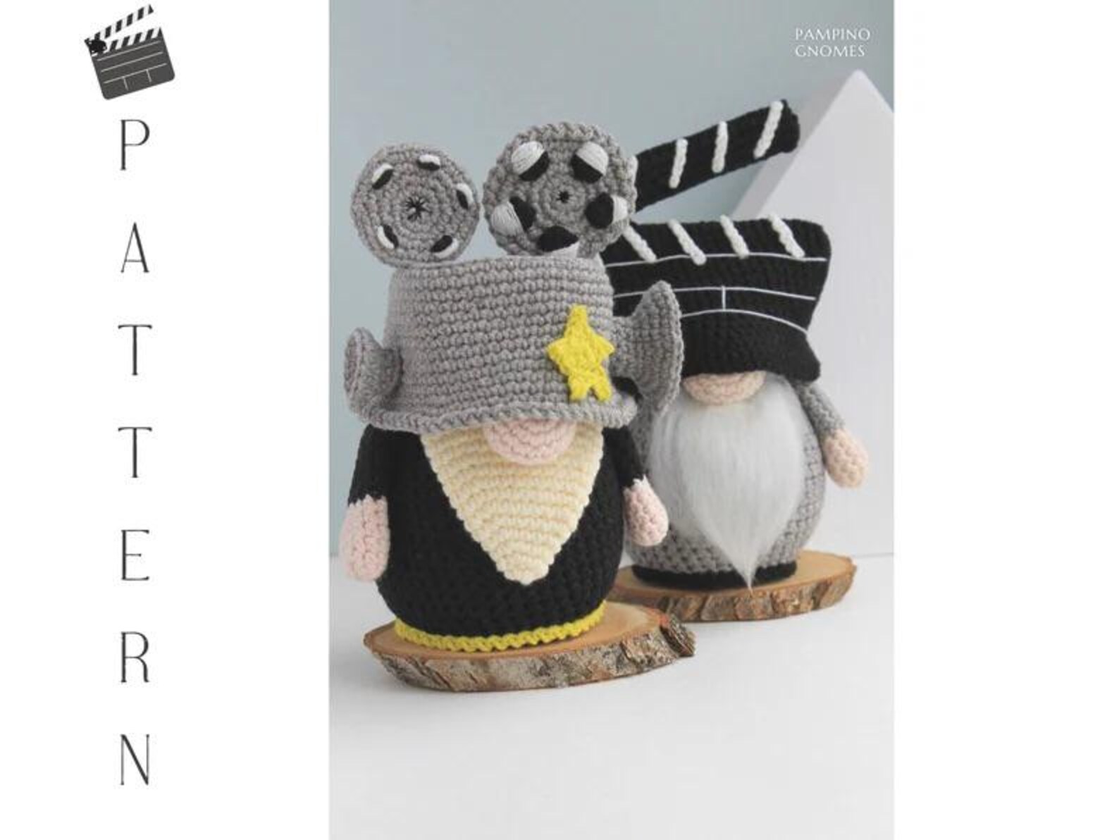 Crochet Patterns Film Gnome, Movie Clapper Crochet Gnome, Crochet Movie ...