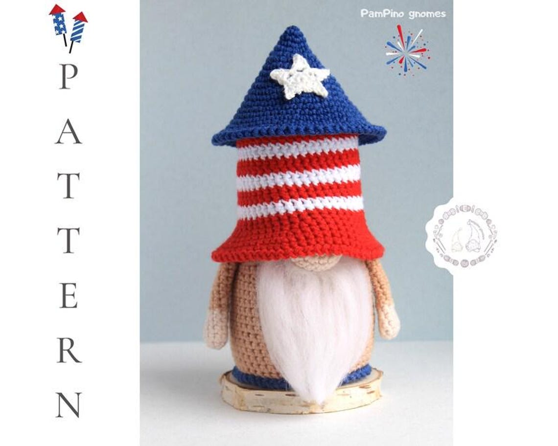 Independence Day Crochet Gnomes Bundle, Amigurumi Crochet Patriotic ...