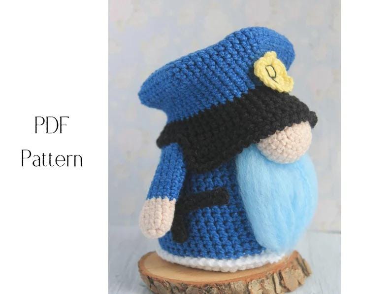 Crochet Patterns Policeman, Crochet Poliseman Gift Pattern, Crochet ...