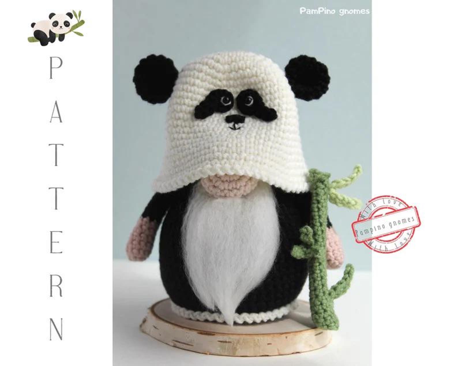 Crochet Patterns Panda Gnome, Amigurumi Crochet Panda Pattern, Animal ...