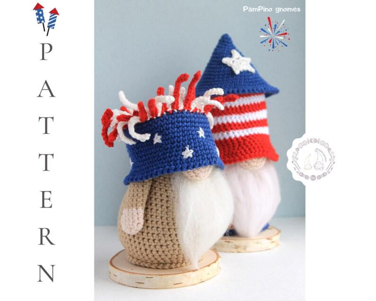 Independence Day Crochet Gnomes Bundle, Amigurumi Crochet Patriotic ...