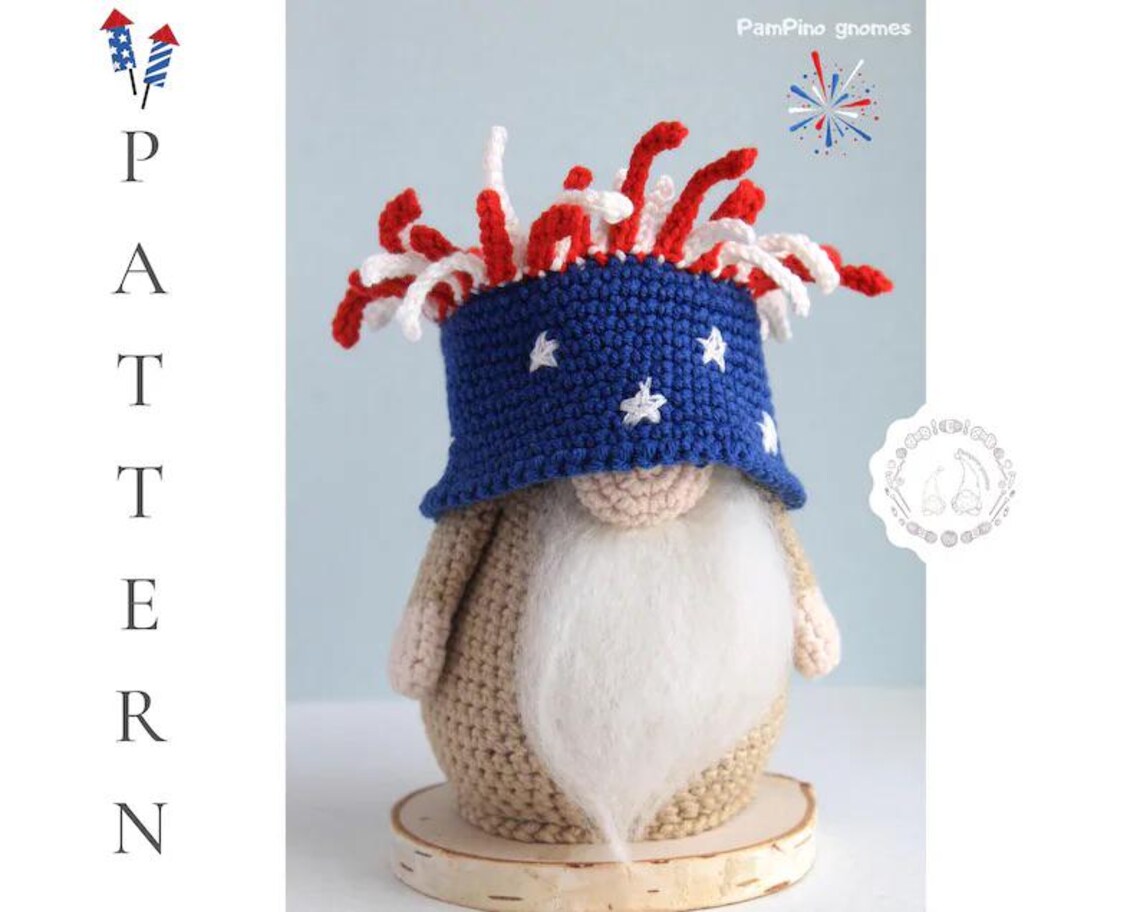 Independence Day Crochet Gnomes Bundle, Amigurumi Crochet Patriotic ...