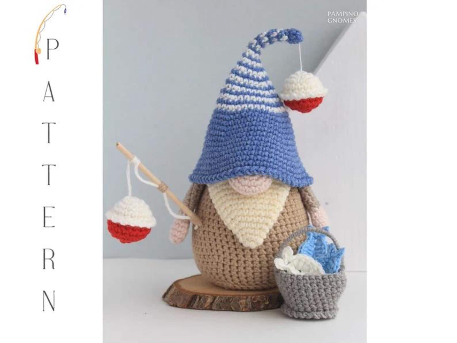 Crochet Patterns Fisher Gnome, Amigurumi Pattern Fisher Gnome for Sea ...