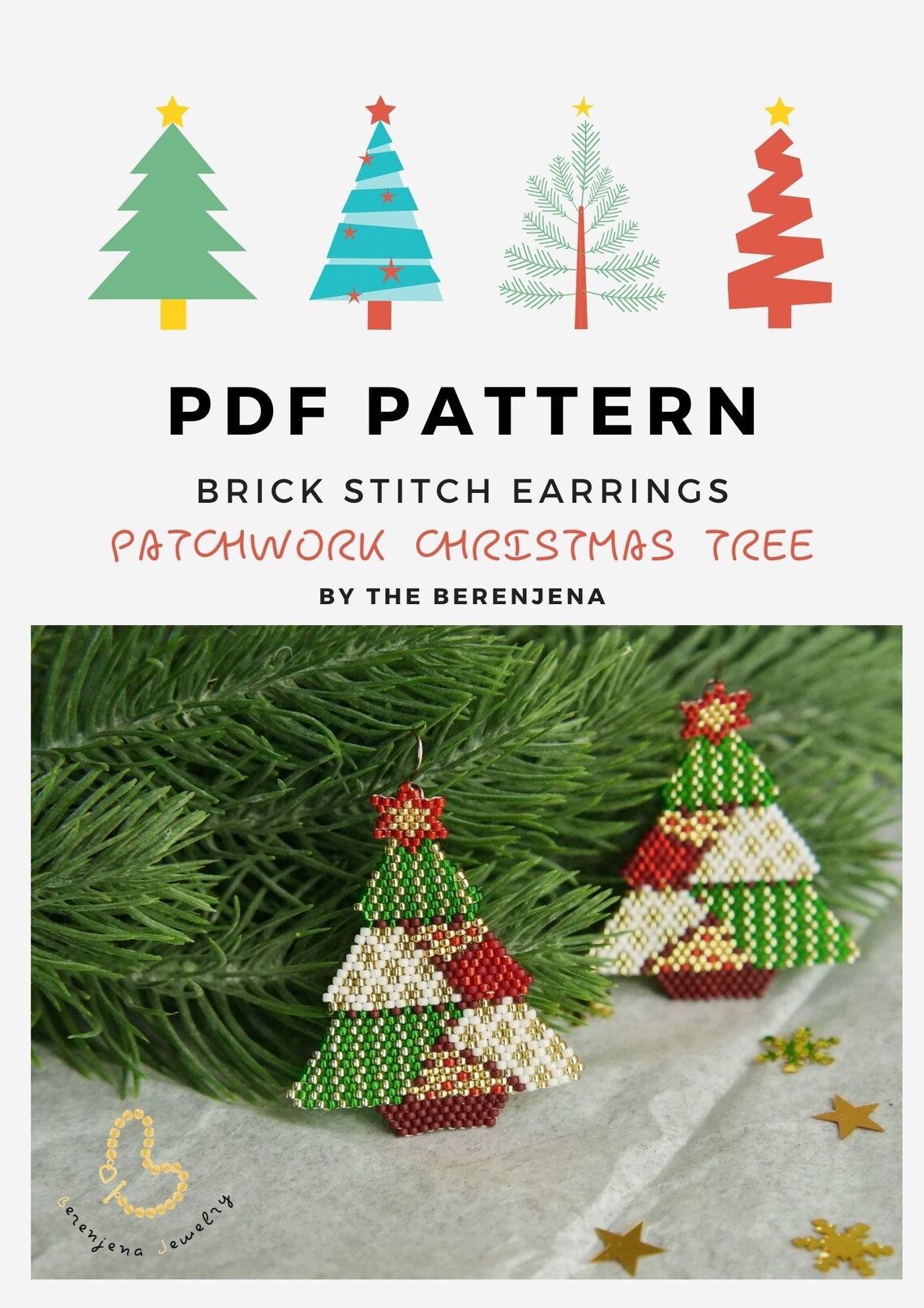 Christmas Tree Bead Weaving Pattern. Digital Download Brick Stitch ...