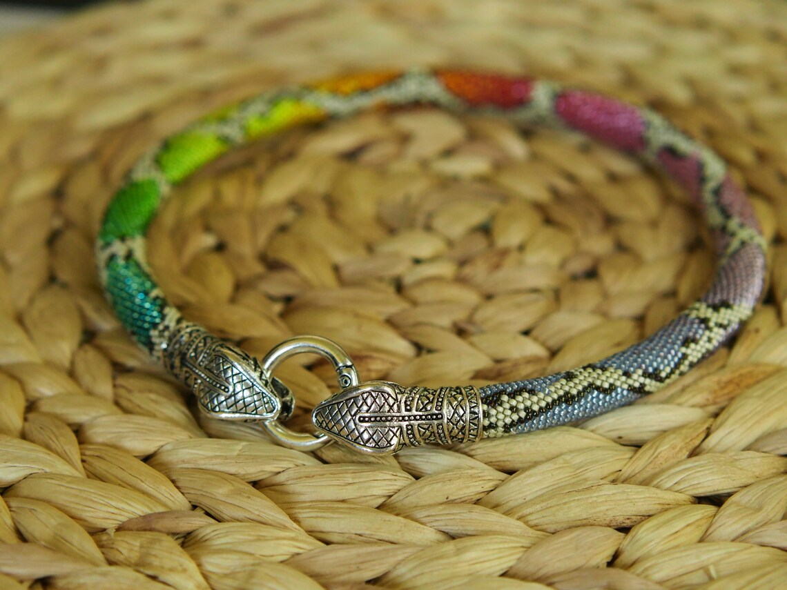 Digital Download Pattern for Ombre Snake Necklace. Gradient Size 15 ...