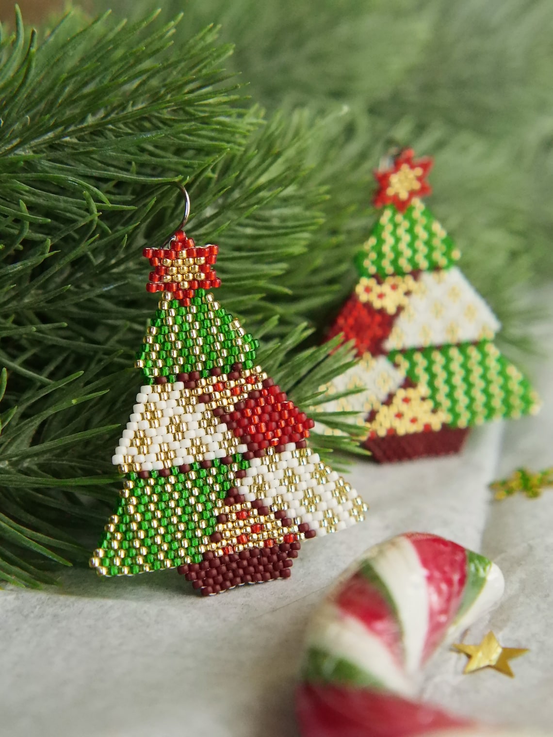 Christmas Tree Bead Weaving Pattern. Digital Download Brick Stitch ...