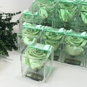 Preserved Rose in Acrylic Box, Unfading Rose, Eternal Roses, Wedding ...