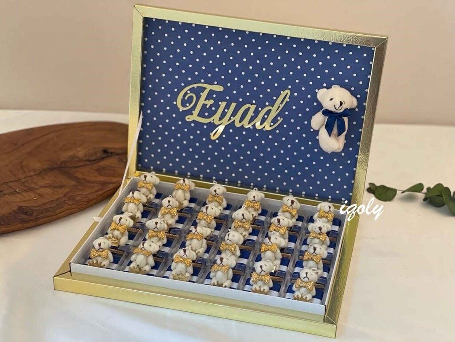 Teddy Bear Chocolate Gift Box Baby Shower Chocolate Box - Etsy