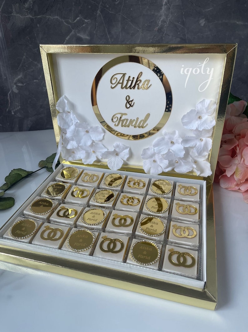 Personalized Chocolate Box Customized Chocolate Wedding - Etsy