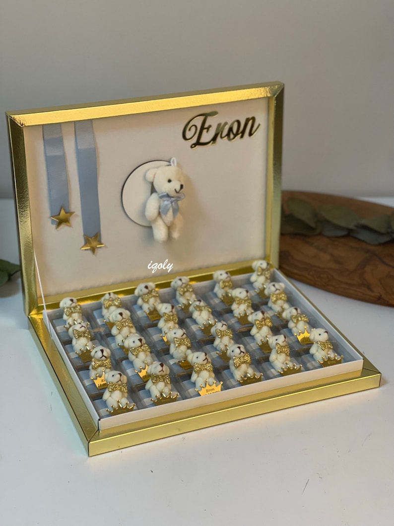 Teddy Bear Chocolate Gift Box Baby Shower Chocolate Box - Etsy