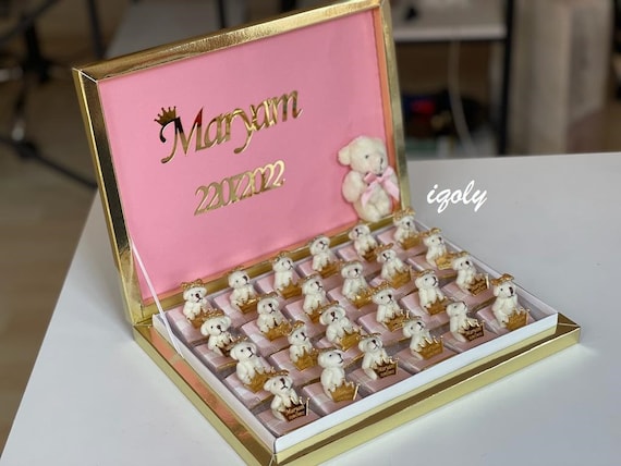 Teddy Bear Chocolate Gift Box Baby Shower Chocolate Box - Etsy