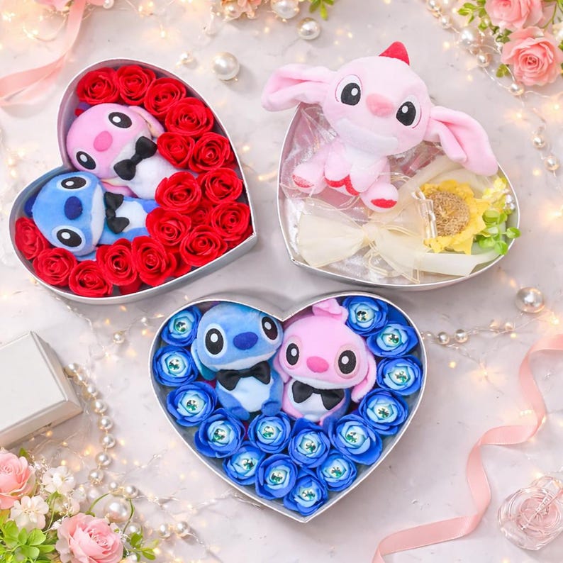 Anime Stitch Plush Bouquet Doll – Cute Cartoon Stuffed Animal With ...