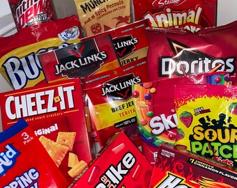 Red Snack Box - Etsy