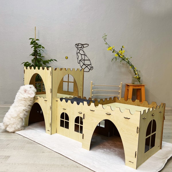 Rabbit Wooden House - Etsy